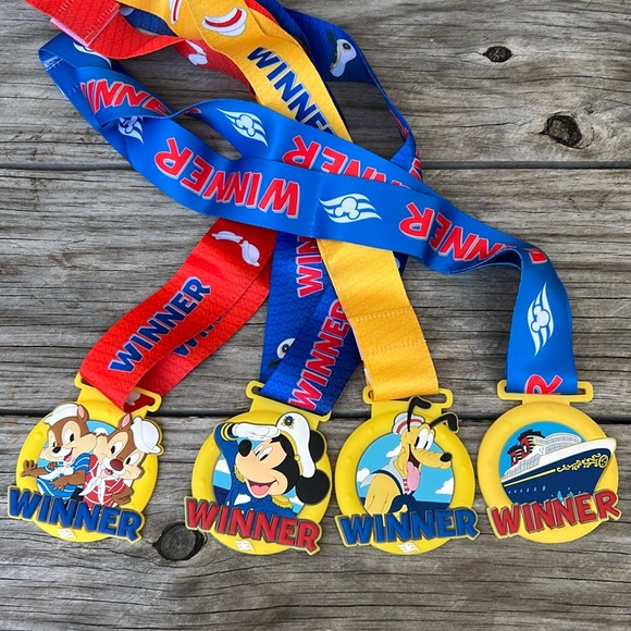 Disney | Toys | 4 Disney Cruise Line Rubber Medallion Lanyard Winner ...